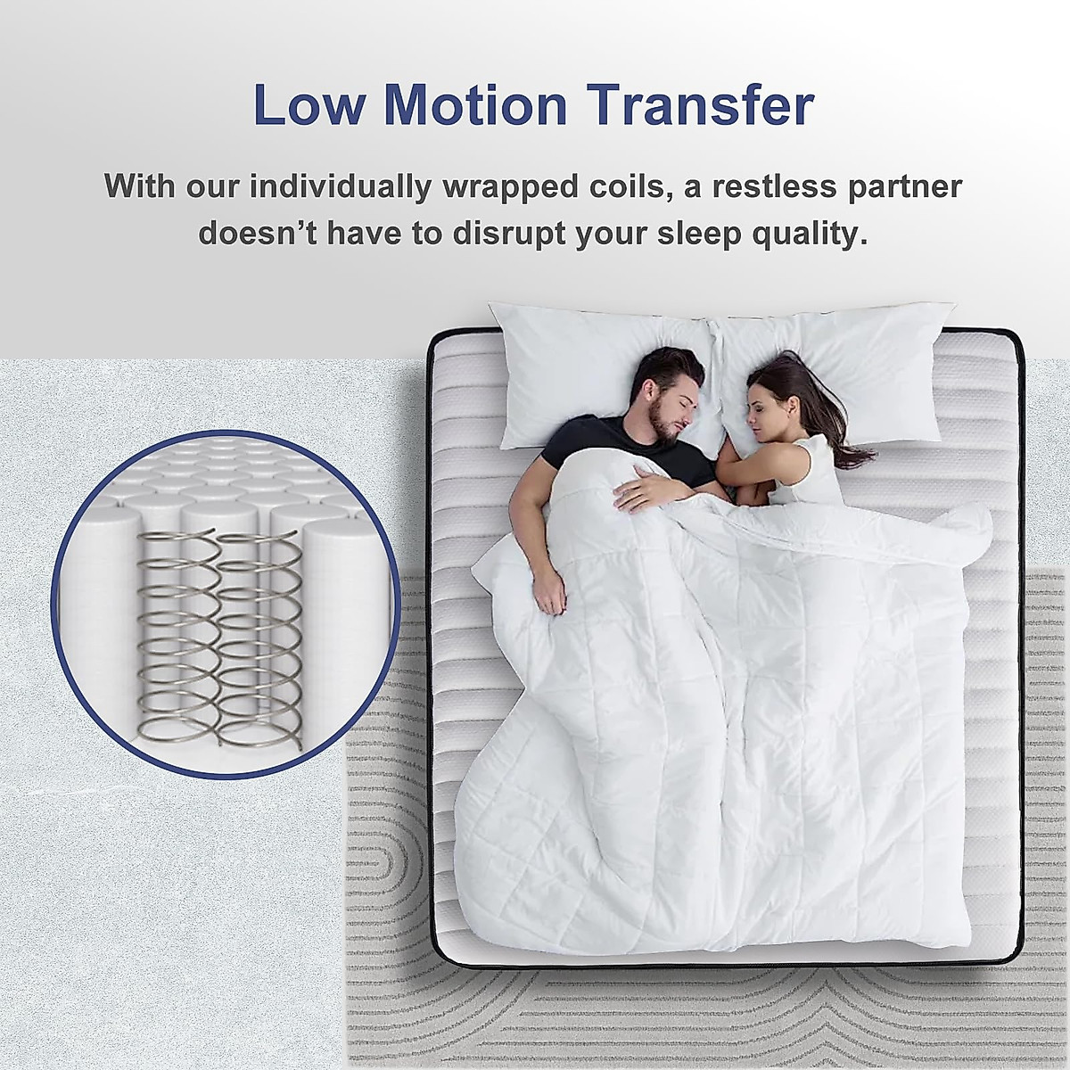 Teyyon Queen Size Mattress 12 Inch Hybrid Mattress with Memory Foam & Pocket Springs, Ergonomic Design for Pressure Relief,Medium Firm Feel, Motion Isolation, Edge Support, Ships Compressed