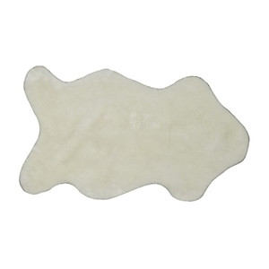 Nouvelle Legende Faux Fur Sheepskin Rug Soft and Stylish Luxury Single (20 in. X 36 in.) - White