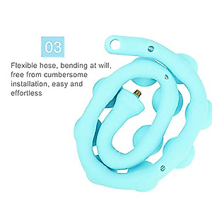 Mikikit Wall Flexible Home Holder,Lazy Tile, Stand Mount Desk for Support, Cup Sky- Blue Support Living Stents Clamp Motorcycle Worm Suction,Suction Kitchen Phone Room Sky-Blue Pillar