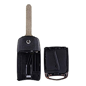 cciyu X 1 Flip Key Fob with Key Blade 4 buttons Replacement for 07 08 09 10 11 12 13 14 for Acura MDX RDX TL TSX ZDX for Honda for Accord Series with FCC IYZFBSB802