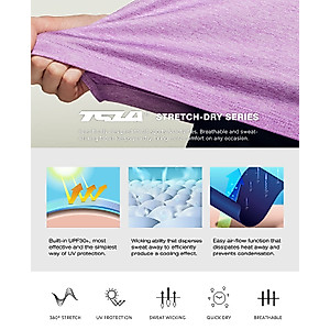 TSLA Women's Sleeveless Golf Polo Shirts, UPF Summer Sports Athletic Tank Tops, Dry Fit Moisture Wicking Workout Shirt, Stretch Polo Heather Lilac, Medium