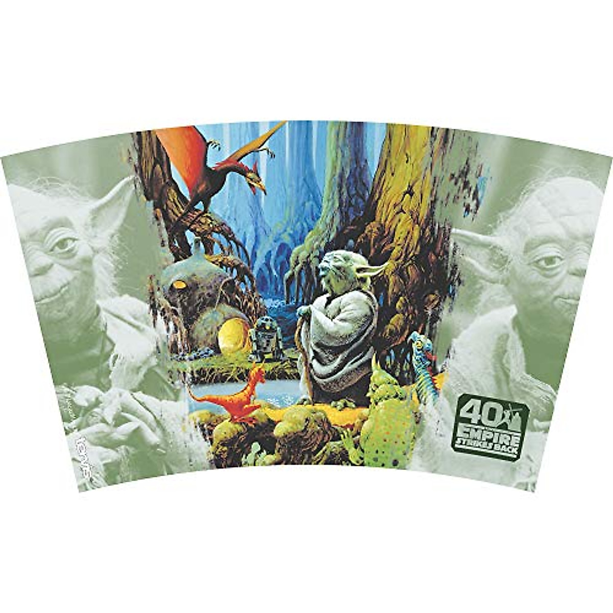 Tervis Made in USA Double Walled Star Wars Insulated Tumbler Cup Keeps Drinks Cold & Hot, 16oz, Empire 40th Yoda