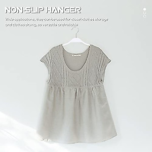 Zerodeko Baby Hangers Hangers 50 Pack Anti Skid Clothes Hangers 5pcs Heavy Duty Hangers Hangers Space Saving Clothes Hangers for Closet Coat Hangers White Baby Hangers Hangers 50 Pack