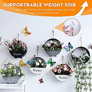 GIPTIME 32PCS Q Hanger Hooks,Ceiling Screw Hook Outdoor Lights Lights Hanger Hook Cabinet Ceiling Hanger Wall Mount Hook for New Year House Garage Party Easter LED Fairy Lights