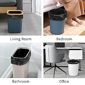Toplive Trash Bag Garbage Bag Trash Bags Wastebasket Bin Liners for Home Bathroom Bedroom Kitchen Office Trash Can (Black, 4 Gallon - 1.2Mil)