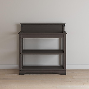 Child Craft Redmond Infant Changing Table, Water-Resistant Pad and Safety Strap, Anti-Tip Kit Included to Prevent Tipping, Non-Toxic, Baby Safe Finish (Dapper Gray)