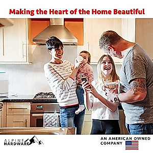 ALPINE HARDWARE Premium Solid Euro Style Bar Handle Pull-25Pack ~5 inch Hole Center & 7 1/2 inch Length-Heavy Stainless Steel Bar Handle Pull W/ a Satin Nickel Finish |American Owned Cabinet Hardware