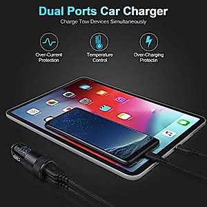 Fast Car Charger, 2Pack 3.4A Fast Charging Car Adapter Dual Port Cigarette Lighter USB Charger for iPhone 14 13 12 11 Pro Max SE XR XS X 8 7 6 6S Plus,Samsung Galaxy S22 S21 S20 S10 S9 S8 A13 A12 A51