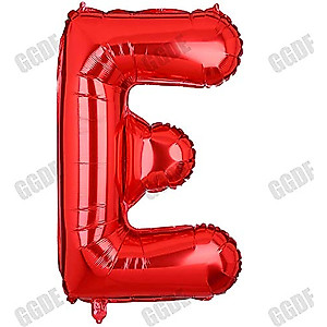 40 Inch Big Red Letter Balloons Foil Mylar Wedding Bachelorette Wedding Birthday Bridal Shower Anniversary Celebration Graduation Party Decoration Alphabet E A-Z