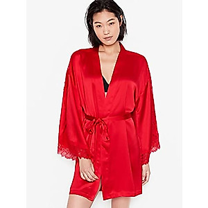 Victoria's Secret Lace Inset Robe, Lipstick, M/L