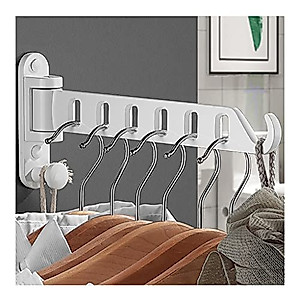 Wall Mounted Clothes Drying Rack Laundry Drying Rack Wall Mount Drying Rack Clothing For Laundry Collapsible Space Saver Clothes Rack Retractable Dryer Racks ( Color : White A , Size : 29*10.7*2.8cm )