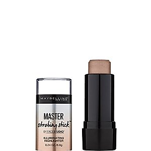 Maybelline New York Makeup Facestudio Master Strobing Stick, Medium - Nude Glow Highlighter, 0.24 oz.