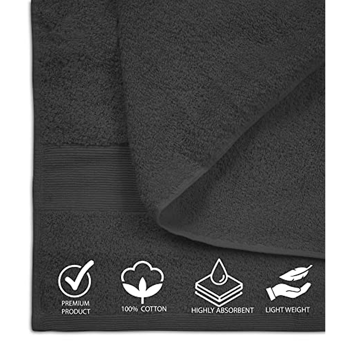 Softolle 100% Cotton Luxury Bath Sheets - 600 GSM Cotton Towels for Bathroom - Set of 2 Bath Sheets - Eco-Friendly, Super Soft, Highly Absorbent - Oeko-Tex Certified - 35" x 70" Inches (Grey)