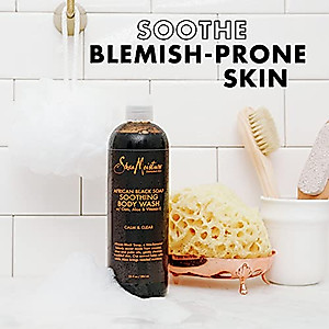 SheaMoisture Soothing Body Wash for Acne Treatment African Black Soap Paraben Free Body Wash ,13 Fl Oz (Pack of 1)
