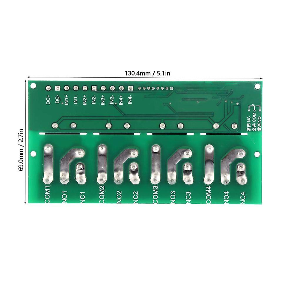30A 4 Channel Relay Module Expansion Board for Raspberry Pi DSP AVR PIC ARM (12VDC)