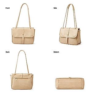 Ashioup Tote Shoulder Bags Large Concealed Carry Purses and Handbags PU Leather Hobo Crossbody Bags for Women (apricot)