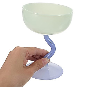 UPKOCH Trifle Bowl Trifle Bowl Mini Frodge Footed Ice Cream Cup Glass Dessert Cup Fancy Cocktail Glasses Decorative Bowl for Parfait Sundae Pudding Mousse Blue Trifle Bowl Mini Frodge Mini Frodge