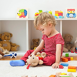 HYzgb Toddler Boys Socks 1T-2T-3T with Grips 12 Pairs Baby Socks 12-18-24 Months Non Slip Cotton Crew Grippers Socks for Toddler Children 1-2-3 Years Old (Black/White/Gray/Skyblue)