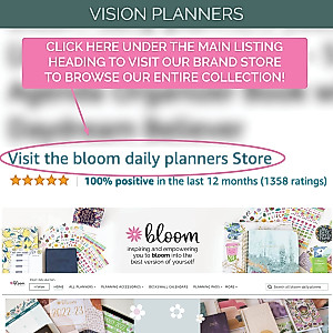bloom daily planners 2023 Hardcover Calendar Year Goal & Vision Planner (January 2023 - December 2023) - Monthly/Weekly Column View Agenda Organizer - 7.5" x 9" - Wanderlust