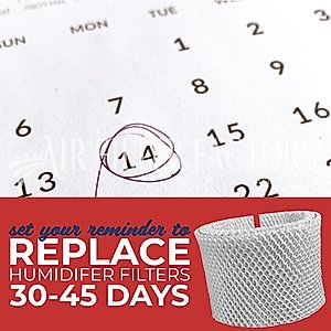 Air Filter Factory Replacement For SCM1100, SCM1701, SCM1702, SCM1762, SCM2409 Sunbeam Humidifier Wick Filter