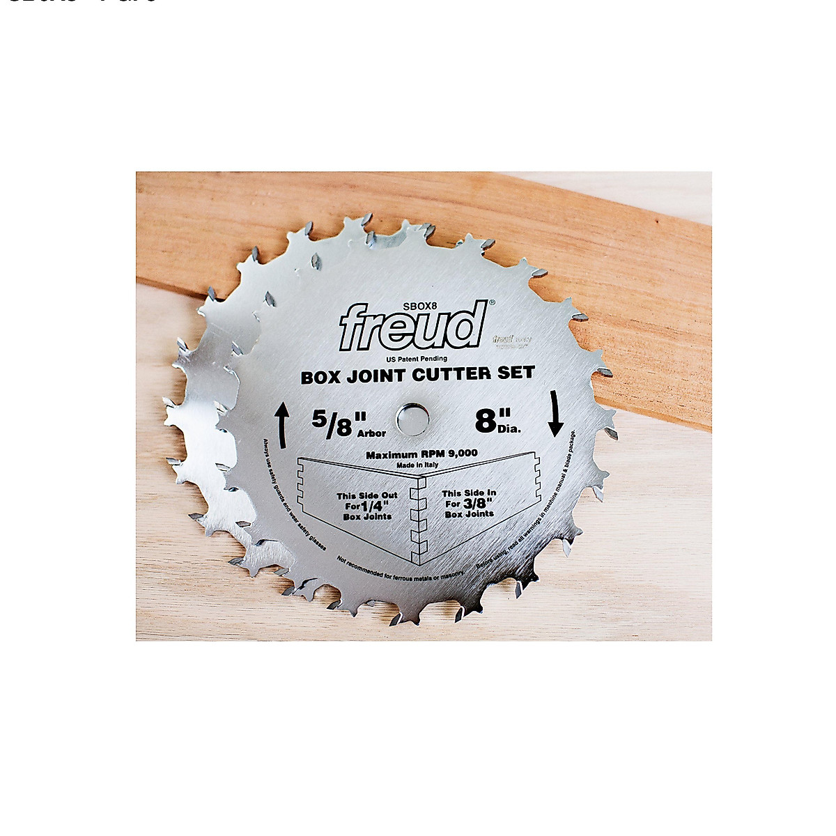 Freud SBOX8: 8" Box Joint Cutter Set