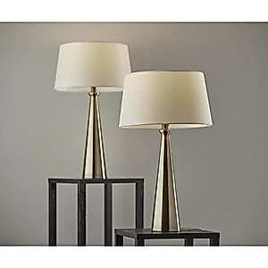 Adesso Home SL1141-21 Transitional Table Lamp (Set of 2) from Lucy Collection Finish, 13.00 inches, E26 Medium Base, Antique Brass, 2 Count