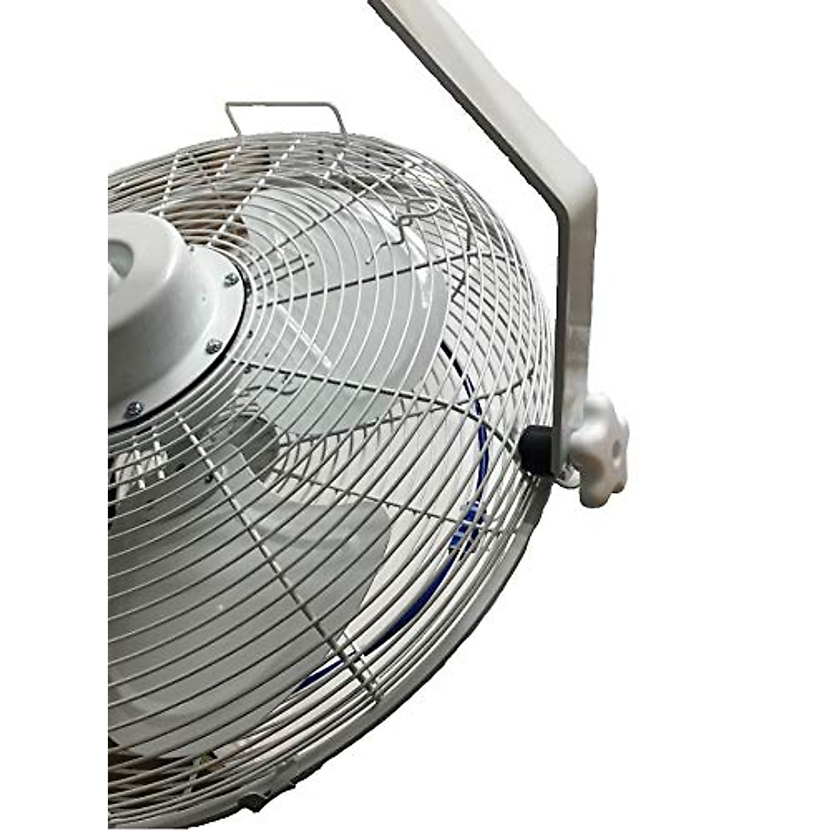 VES Moisture Resistant Outdoor Wall/Ceiling Mount Shop Fan/Industrial Basket Fan for Cooling and Ventilation (18 inch, White)