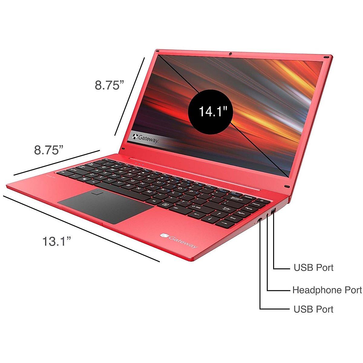 Gateway 14.1" FHD High Performance Laptop in Green Ryzen 5 Quad-Core up to 3.7 Processor 8GB DDR4 RAM 256GB SSD HDMI Wi-Fi Win 11