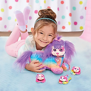 Puppy Surprise 10-inch Small Cherry Plush Stuffed Animal Dog with Puppies, Plushies, Kids Toys for Ages 3 Up by Just Play