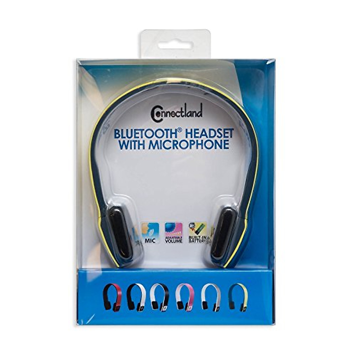 Syba CL-AUD23038 Bluetooth Wireless Stereo Headphones for Tablets, Smart Phones, Built-in Microphone, Yellow