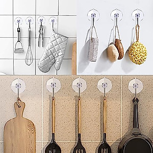 DSMY - 27 Packs Suction Cup Hooks,Home Kitchen Bathroom Suction Hooks,Window Suction Cups with Hooks Wall Hooks for Glass Towel Keys Ballons Party