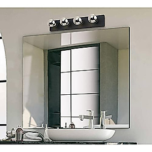 Westinghouse Lighting 6117600 Traditional Four-Light Indoor Vanity Light Fixture, Matte Black Finish