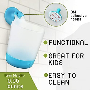 Puj - Phillip Cups, Hangable, Rinse-and-Play Reusable Plastic Cups, Highly Functional Fun Cups for Kids, Set of 4 Kids Cup with 4 Grippy Hooks - Frustration Free Packaging (MultiColor)