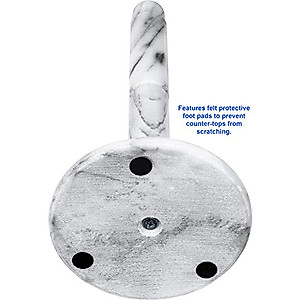 Greenco White Marble Paper Towel Holder, Hand Crafted, 12.5” H x 5.5” W