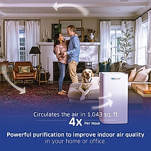 AIRDOCTOR AD5500i SMART HEPA Air Purifier for Extra Large Spaces & Open Concepts with UltraHEPA, Carbon & VOC Filters - Captures particles 100x Smaller than HEPA Standard (AirDoctor 5500i Smart)