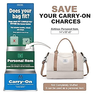 Travel Duffel Bag with Shoes Compartment, Weekender Overnight Bag for Women,Carry on Personal Item Bag,Gym Bag