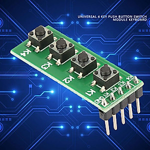 4 Key Keyboard Module Universal Dumpling Press 4 Key Push Button Switch Module Keyboard Board for DIY Accessory Kit DC 0-48V