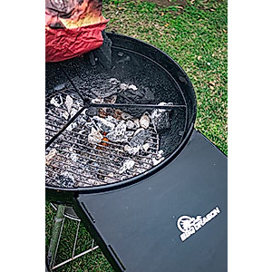 BBQ Dragon Grill Table - Fits 22" Weber Charcoal Grills, Weber Grill Accessories - Strong & Sturdy BBQ Table Shelf, Kettle Table - Weber Kettle Grill Accessories Folds to Store Inside Barbecue Grill