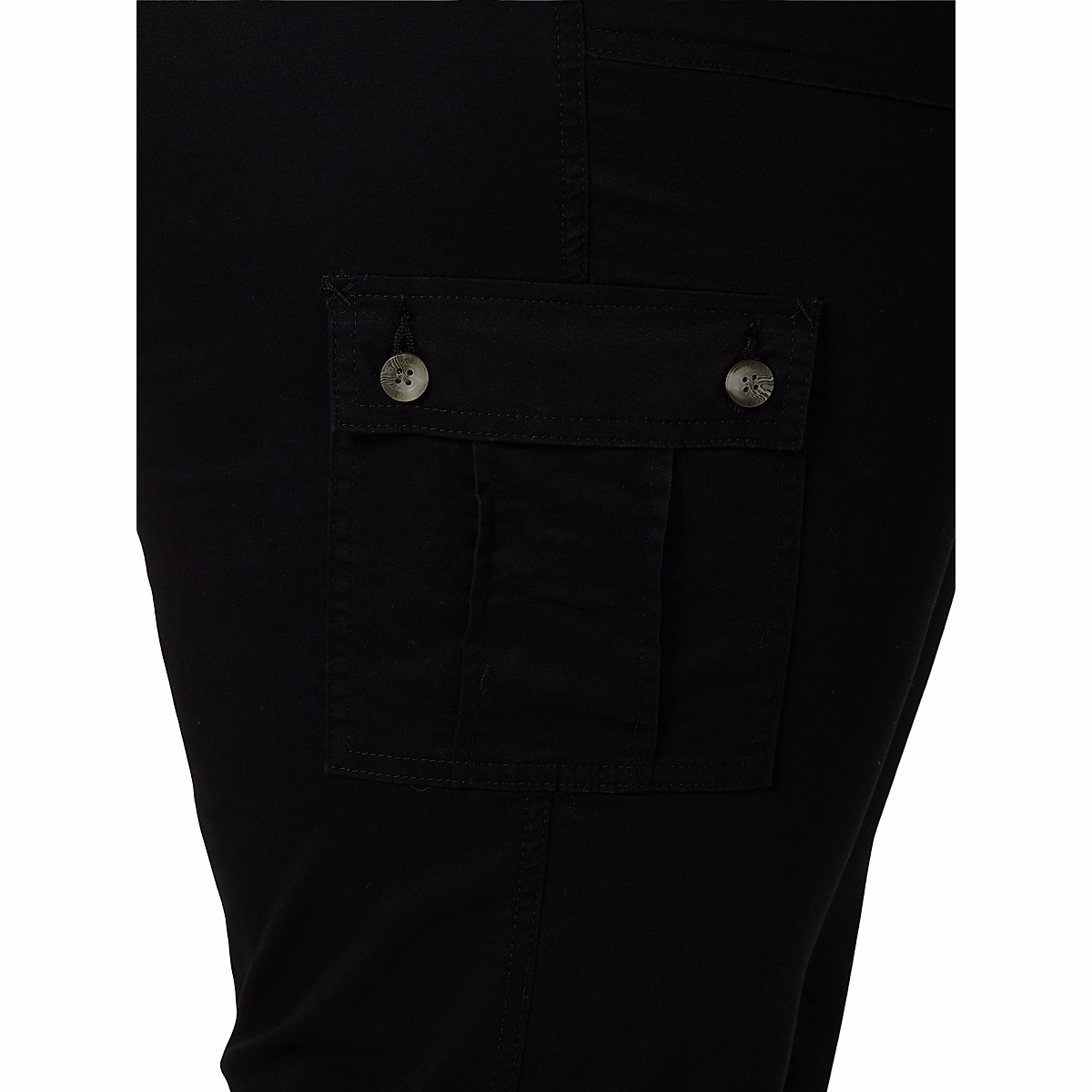 Lee Women's Plus Size Ultra Lux Comfort with Flex-To-Go Cargo Capri Pant Black 18 Plus