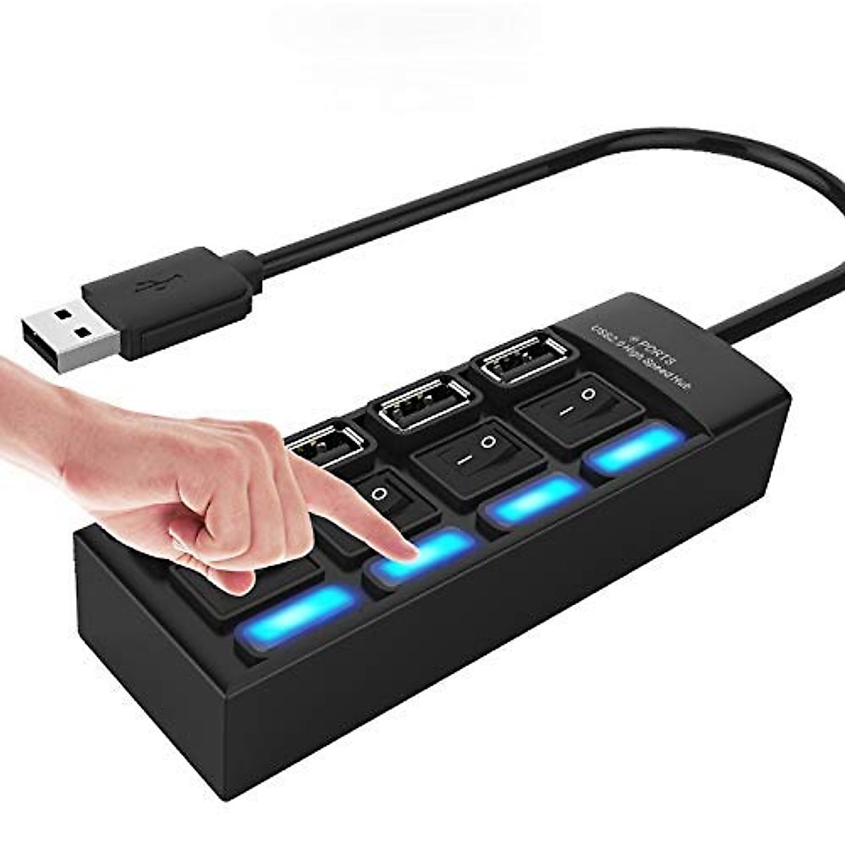 4 Port Smart Charging hub with Switch on/Off Feature per Port