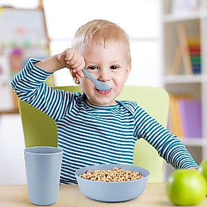 Bamboo Bowls - Set of 6-18 oz Bamboo Dishes for Kids & Adults - Dishwasher Safe Eco Friendly Baby Bowls for Self Feeding, Toddler Bowls for Snack, BPA Free Bowls for Kids Cereal, Camping Dinnerware