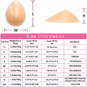 NORFULL Silicone Breast Form Mastectomy Prosthesis Waterdrop Enhancer One Piece 300g B Cup