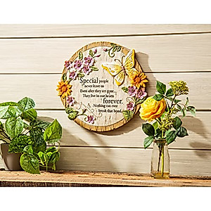Evergreen Special People Never Leave Us Garden Memorial Stone | Outdoor Safe | 12-Inch | Remembrance Gift | Décor for Homes, Lawn and Garden