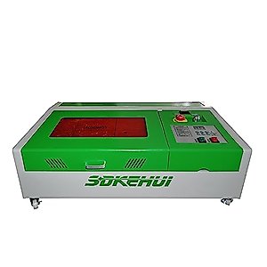 SDKEHUI Laser Engraving Machine, 40w CO2 Laser Engraver, 12x8Inch 300x200mm, LCD Display, with Built-in Rotary Axis, with USB Port