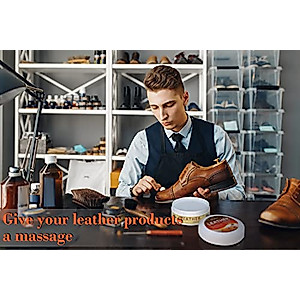 Herrontown Leather Cleaner for Furniture, White Saddle Soap Made by Coconut Oil and Nature Wax. (9 oz Plus 1 Sponge and 1 Cleaning Cloth) Leather Care Kit for Car Interior, Couch, Boots, Shoes, Seats