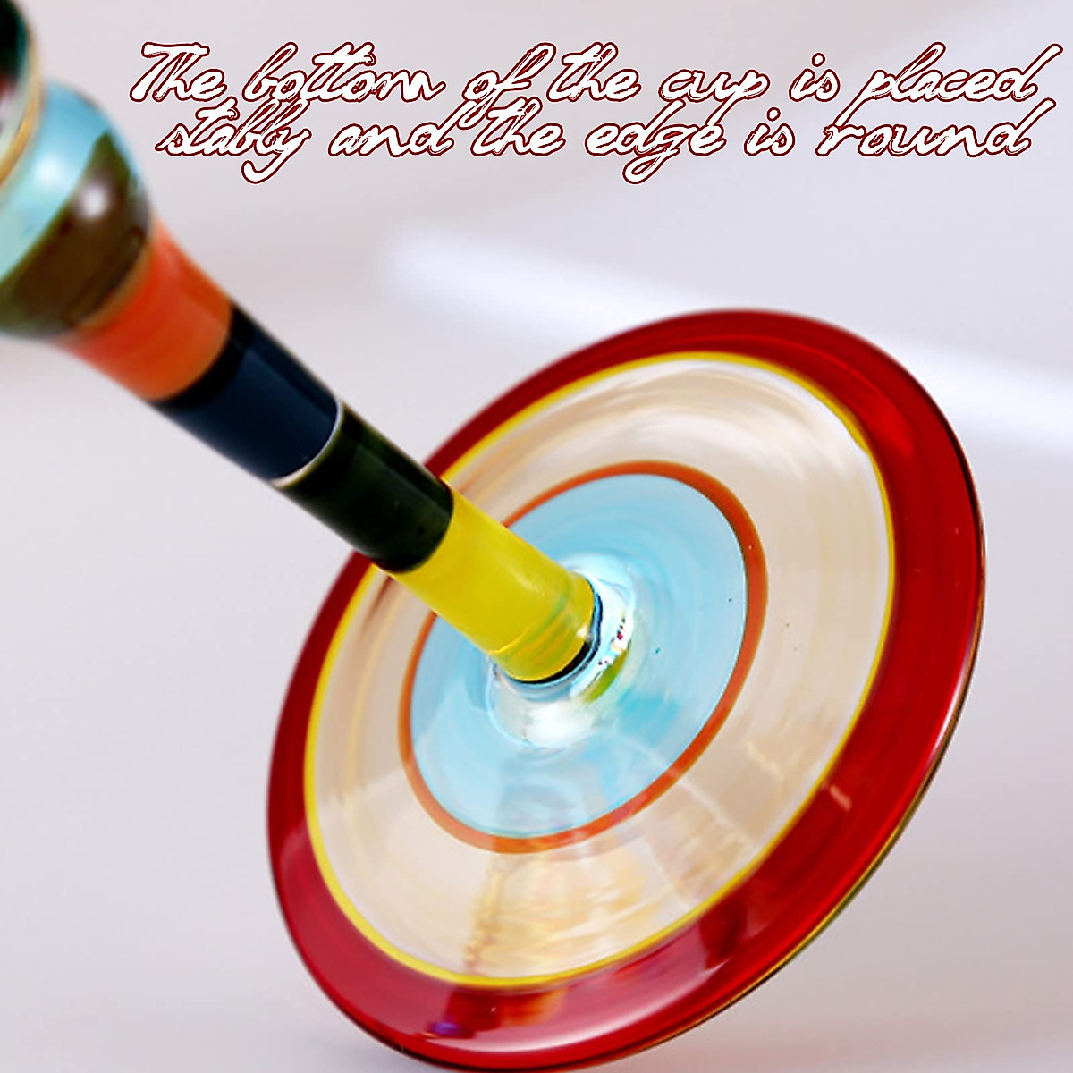 Colorful Painted Margarita Glass 270ml, Hand Painted Cocktail Glass Champagne Cup Margarita Wine Glasses for Birthday Wedding Daisy