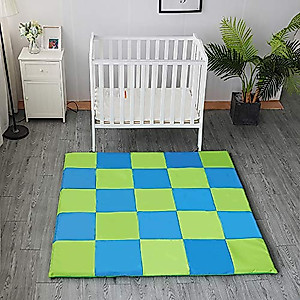 Weizzer Toys Baby Play Mat - Beautiful Patchwork Tummy Time Mat - Memory Foam Soft Cushioned Foldable Play Mat Nap Mat