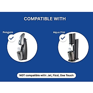 2 Glass Bottles for (NOT INTERCHANGEABLE WITH PLASTIC) SodaStream Aqua Fizz, Crystal and Penguin Carbonating Sparkling Water Machines