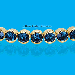 HOT JEWELRY BOX 14K Gold Plated Tennis Bracelet | Gold Bangle Jewelry Bracelets for Women | Aesthetic Accessories with Exquisite CZ and Adjustable Memory Wire for Easy Fit on Any Wrist size