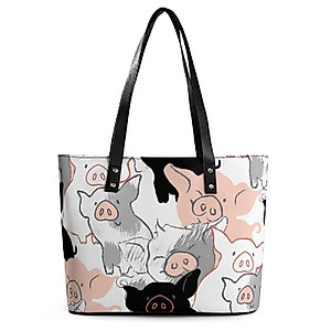 Womens Handbag Pigs Leather Tote Bag Top Handle Satchel Bags For Lady